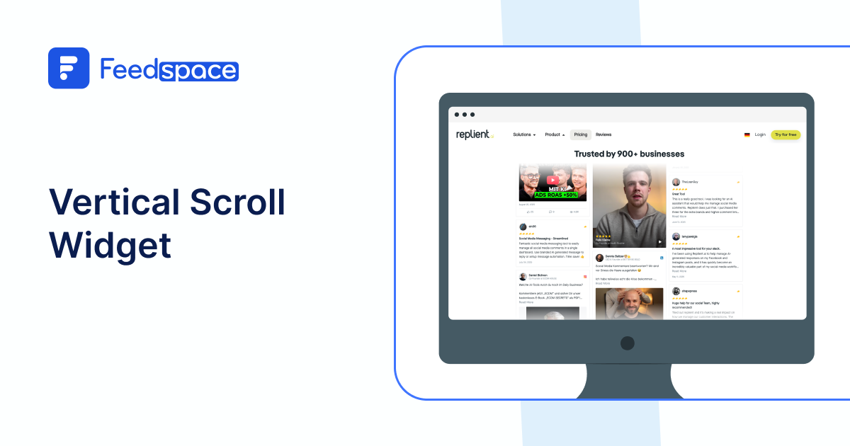 Vertical Scroll Widget for Social Proof