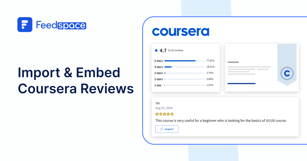 Embed Coursera Reviews on Your Website [Fast, Free & Under 5 Mins]