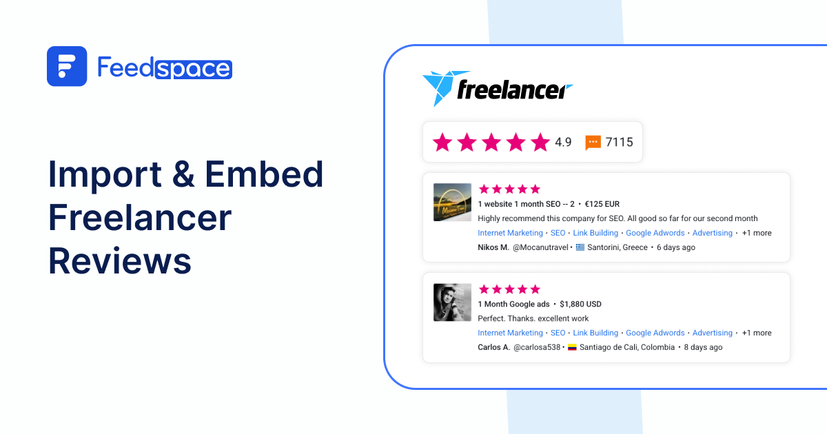⭐ How to Embed Freelancer Reviews on Any Website for FREE [Under 5 Mins]