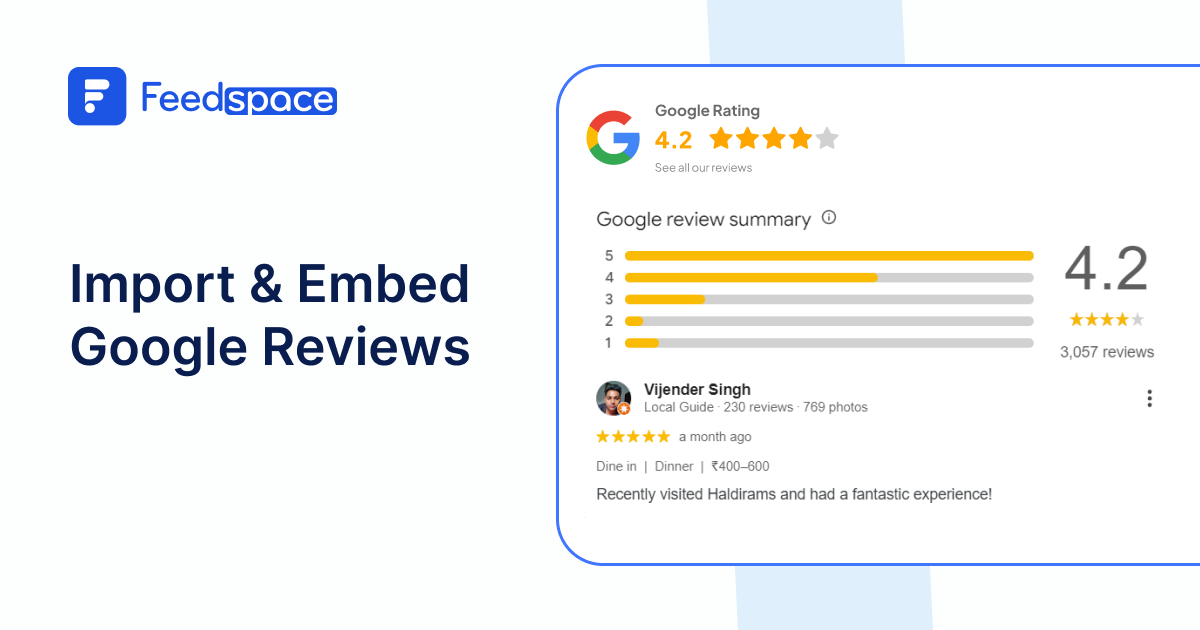 Step-by-Step Guide to Embedding Google Reviews with Feedspace