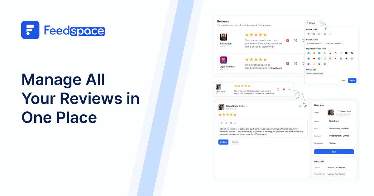 Manage All Reviews In One Place Effortlessly